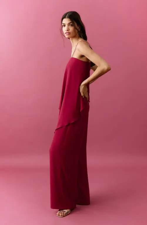 Mango Ruffled Asymmetric Jumpsuit