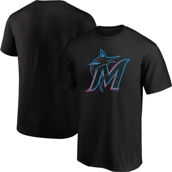 Profile Miami Marlins Big & Tall Distressed Logo T-shirt