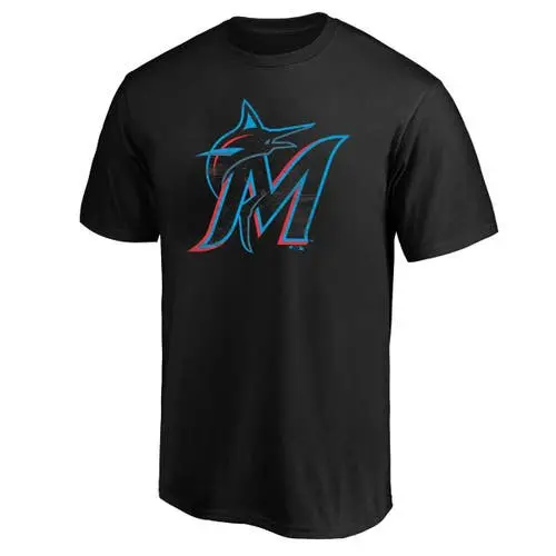 Profile Miami Marlins Big & Tall Distressed Logo T-shirt