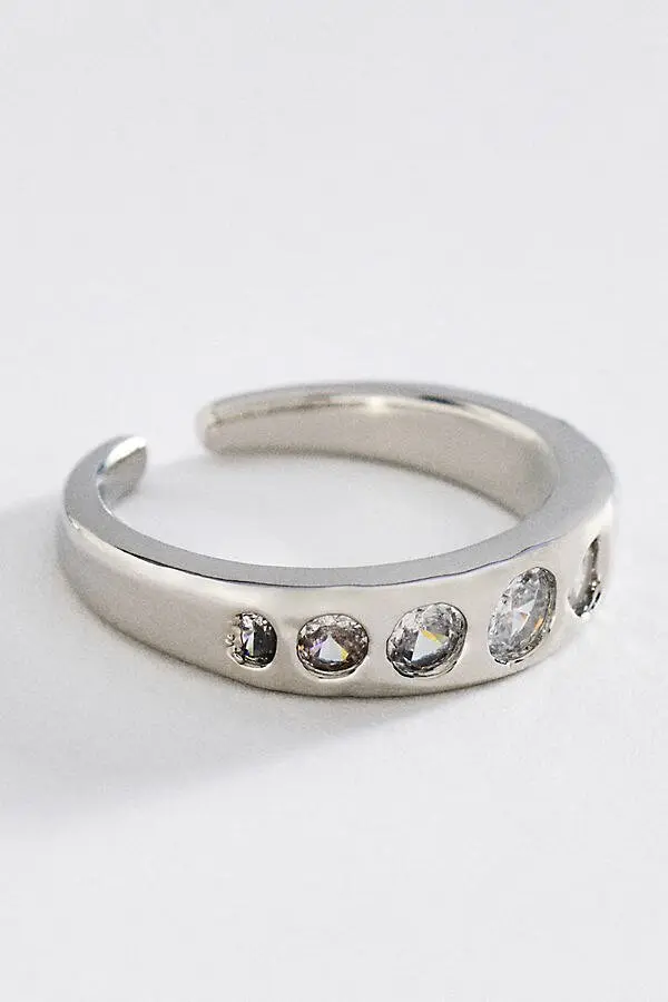 Anthropologie Crystal Bezel Rg - Silver