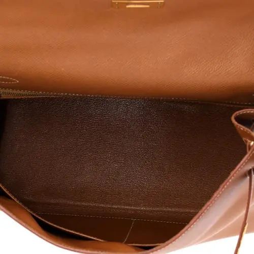 Hermès Kelly Handbag Brown Courchevel With Hardware 32