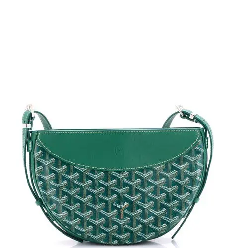 Goyard Hirondelle Shoulder Bag Coated Canvas And Leather - Green