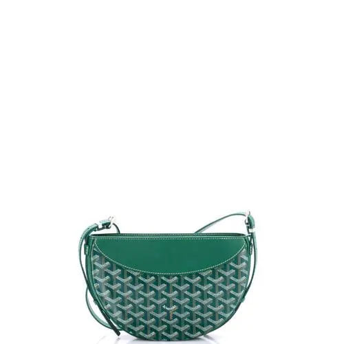 Goyard Hirondelle Shoulder Bag Coated Canvas And Leather - Green