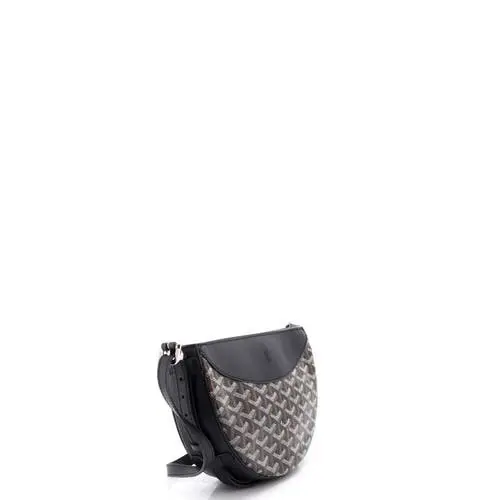 Goyard Hirondelle Shoulder Bag Coated Canvas And Leather - Black