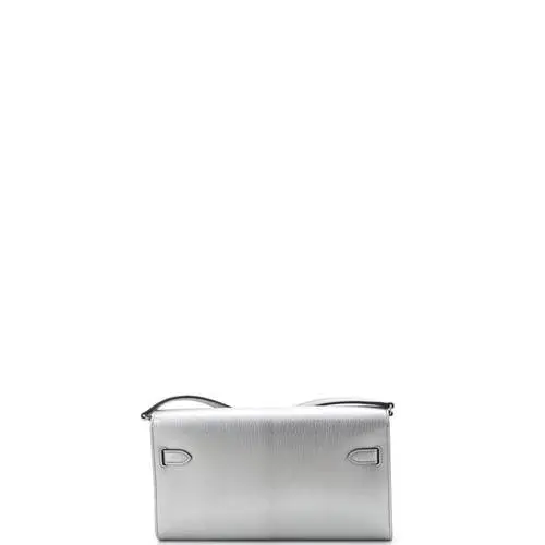 Hermès Kelly To Go Wallet Metallic Chevre Chamkilight - Metallic Silver