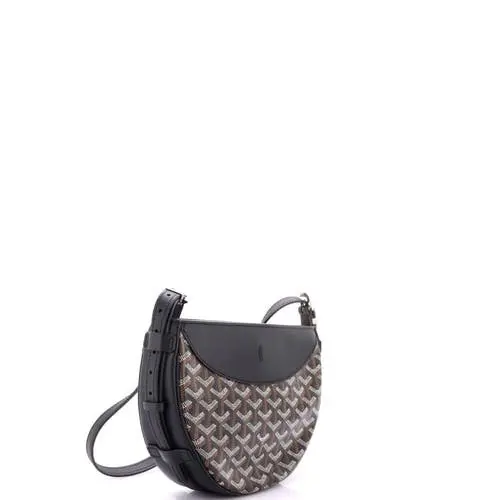 Goyard Hirondelle Shoulder Bag Coated Canvas And Leather - Black