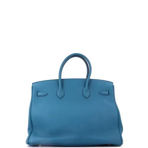 Hermès Birkin Handbag Togo With Gold Hardware 35 - Blue