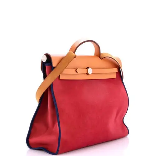 Hermès Herbag Zip Leather And Toile 39