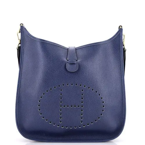 Hermès Evelyne Bag Gen I Ardennes Gm - Blue