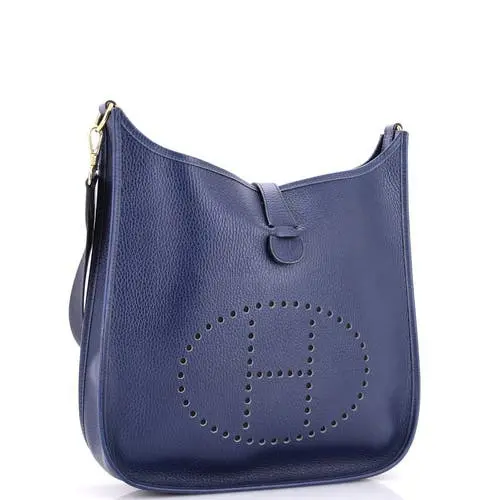 Hermès Evelyne Bag Gen I Ardennes Gm - Blue