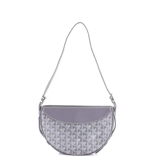 Goyard Hirondelle Shoulder Bag Coated Canvas And Leather - Grey