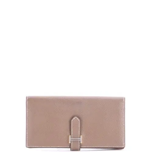 Hermès Bearn Wallet Epsom Long - Grey