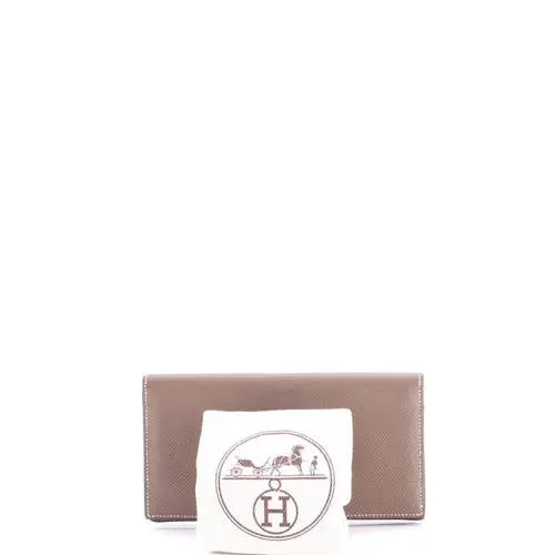 Hermès Bearn Wallet Epsom Long - Grey