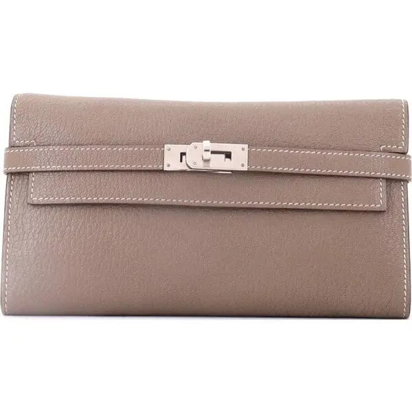 Hermès Kelly Wallet Chevre Mysore Long - Grey