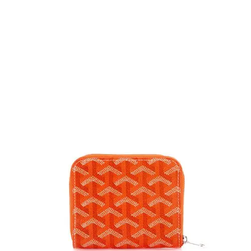 Goyard Matignon Zip Wallet Coated Canvas With Leather Pm