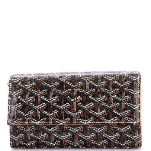 Goyard Varenne Continental Wallet With Strap Coated Canvas - Brown