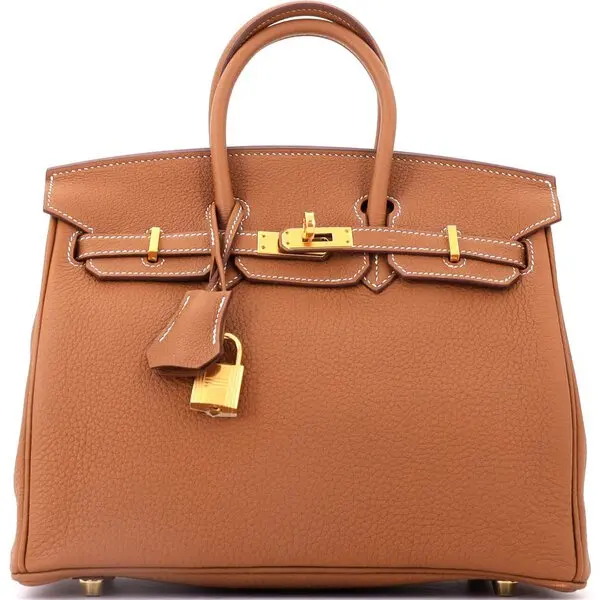 Hermès Birkin Handbag Brown Togo With Hardware 25 - Gold