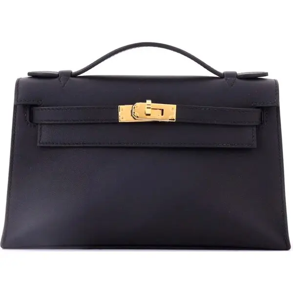 Hermès Kelly Pochette Swift - Black