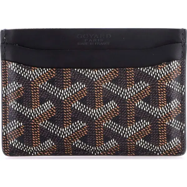Goyard Saint Sulpice Card Holder Coated Canvas - Black