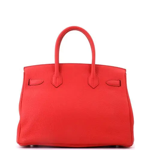 Hermès Birkin Handbag Red Togo With Palladium Hardware 30