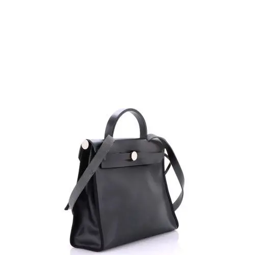 Hermès Herbag Zip Berline Vache Canvas And Leather 31