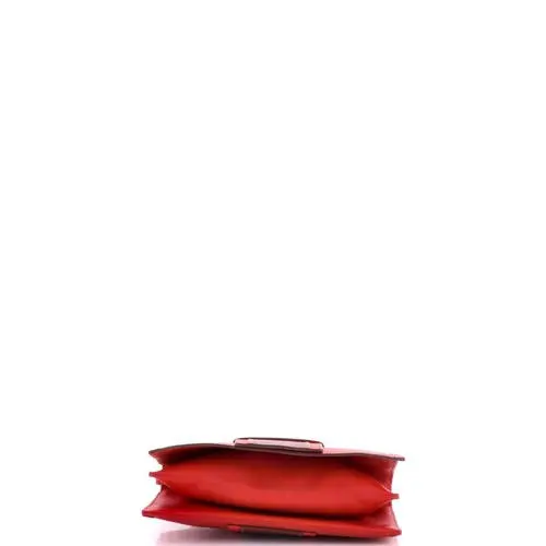 Hermès H Passant Clutch Shoulder Bag Evercolor - Red