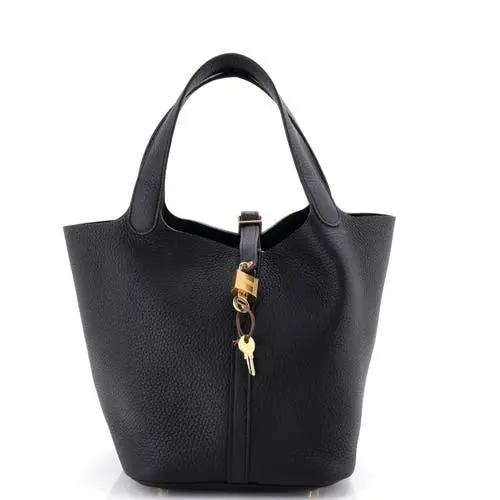 Hermès Picotin Lock Bag Clemence Mm - Noir