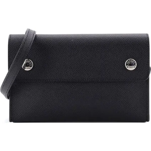 Hermès Hermesnap Wallet Bag Epsom - Black