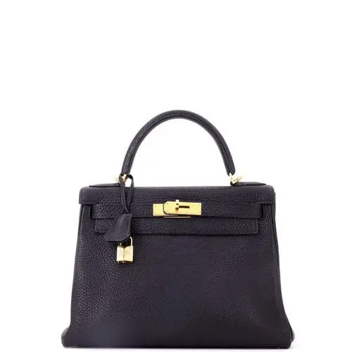 Hermès Kelly Handbag Togo With Gold Hardware 28 - Black