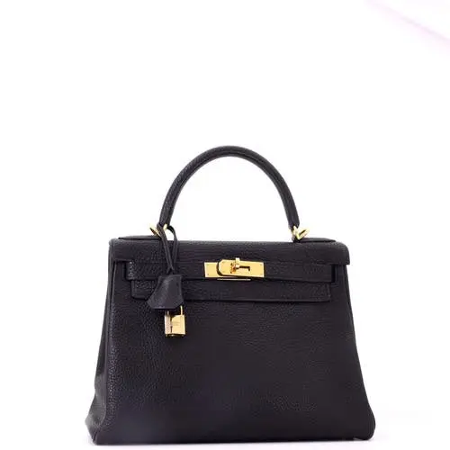 Hermès Kelly Handbag Togo With Gold Hardware 28 - Black