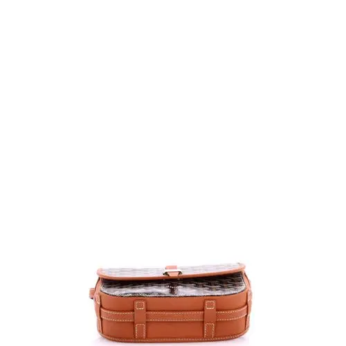 Goyard Belvedere Iii Messenger Bag Coated Canvas With Leather Pm - Brown