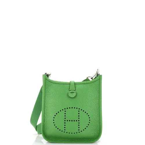 Hermès Long Strap Evelyne Bag Clemence Tpm - Vert Yucca