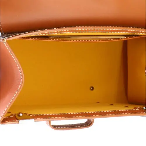 Goyard Saigon Top Handle Bag Coated Canvas With Leather Pm