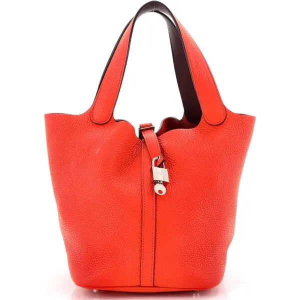Hermès Picotin Lock Bag Clemence Mm - Orange