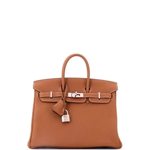 Hermès Birkin Handbag Brown Togo With Palladium Hardware 25 - Gold