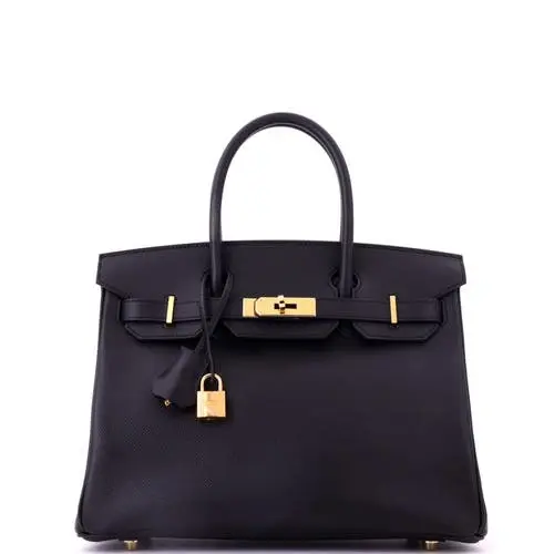 Hermès Birkin Handbag Epsom With Gold Hardware 30 - Black