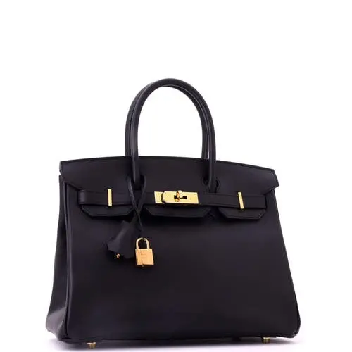 Hermès Birkin Handbag Black Epsom With Gold Hardware 30 - Noir