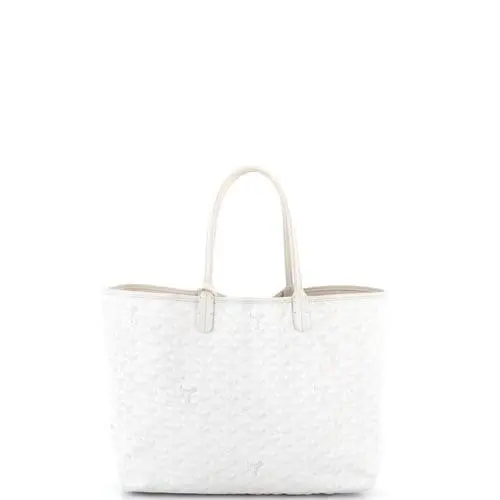 Goyard Saint Louis Tote Coated Canvas Pm - White