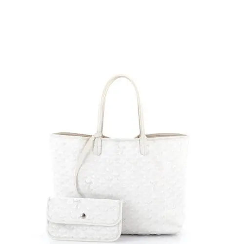 Goyard Saint Louis Tote Coated Canvas Pm - White