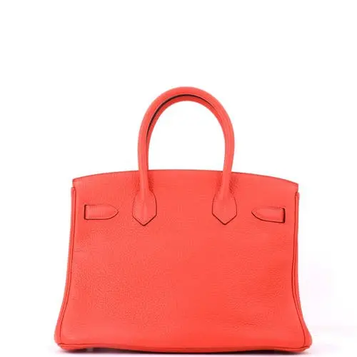 Hermès Birkin Handbag Orange Togo With Palladium Hardware 30 - Capucine