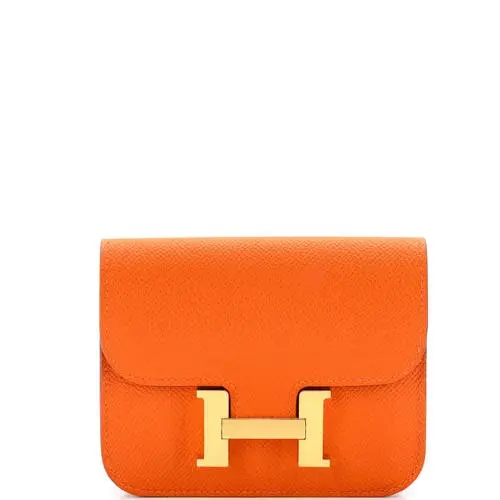 Hermès Constance Slim Wallet Epsom - Orange