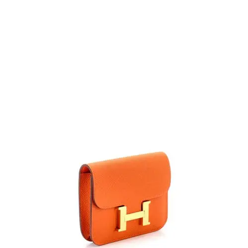 Hermès Constance Slim Wallet Epsom - Orange