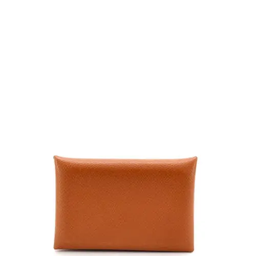 Hermès Calvi Card Holder Epsom - Gold
