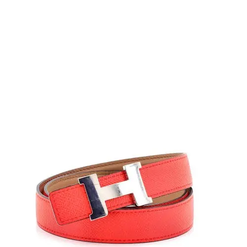 Hermès Constance Reversible Belt Leather Thin - Orange