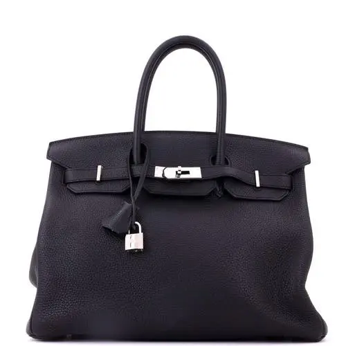 Hermès Birkin Handbag Clemence With Palladium Hardware 35 - Black