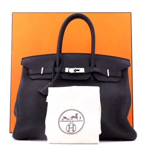 Hermès Birkin Handbag Clemence With Palladium Hardware 35 - Black