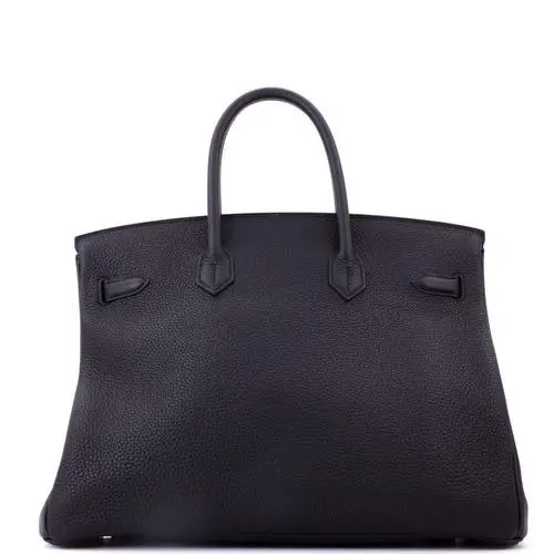 Hermès Birkin Handbag Clemence With Palladium Hardware 35 - Black