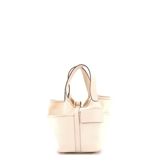 Hermès Cargo Picotin Lock Bag Canvas And Swift Pm