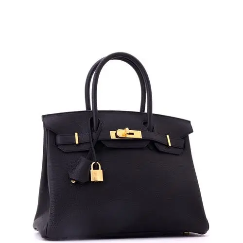 Hermès Birkin Handbag Togo With Gold Hardware 30 - Black