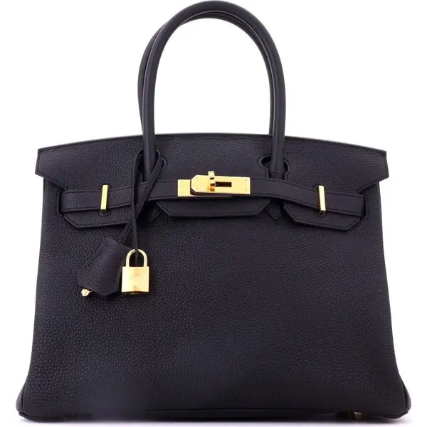 Hermès Birkin Handbag Black Togo With Gold Hardware 30 - Noir